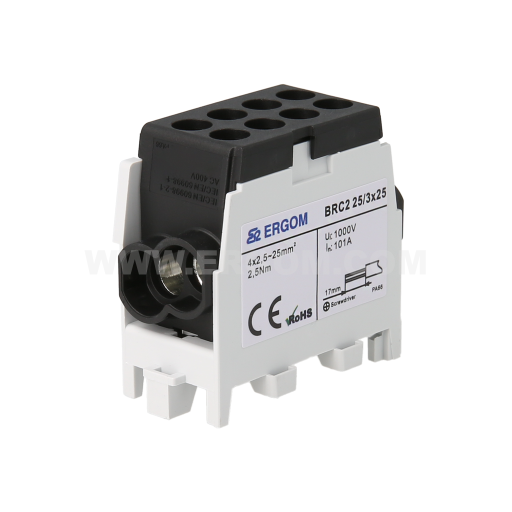 Compact distribution blocks, BRC2 type 1000V - BRC2 25/3x25 BK (14 PCS ...