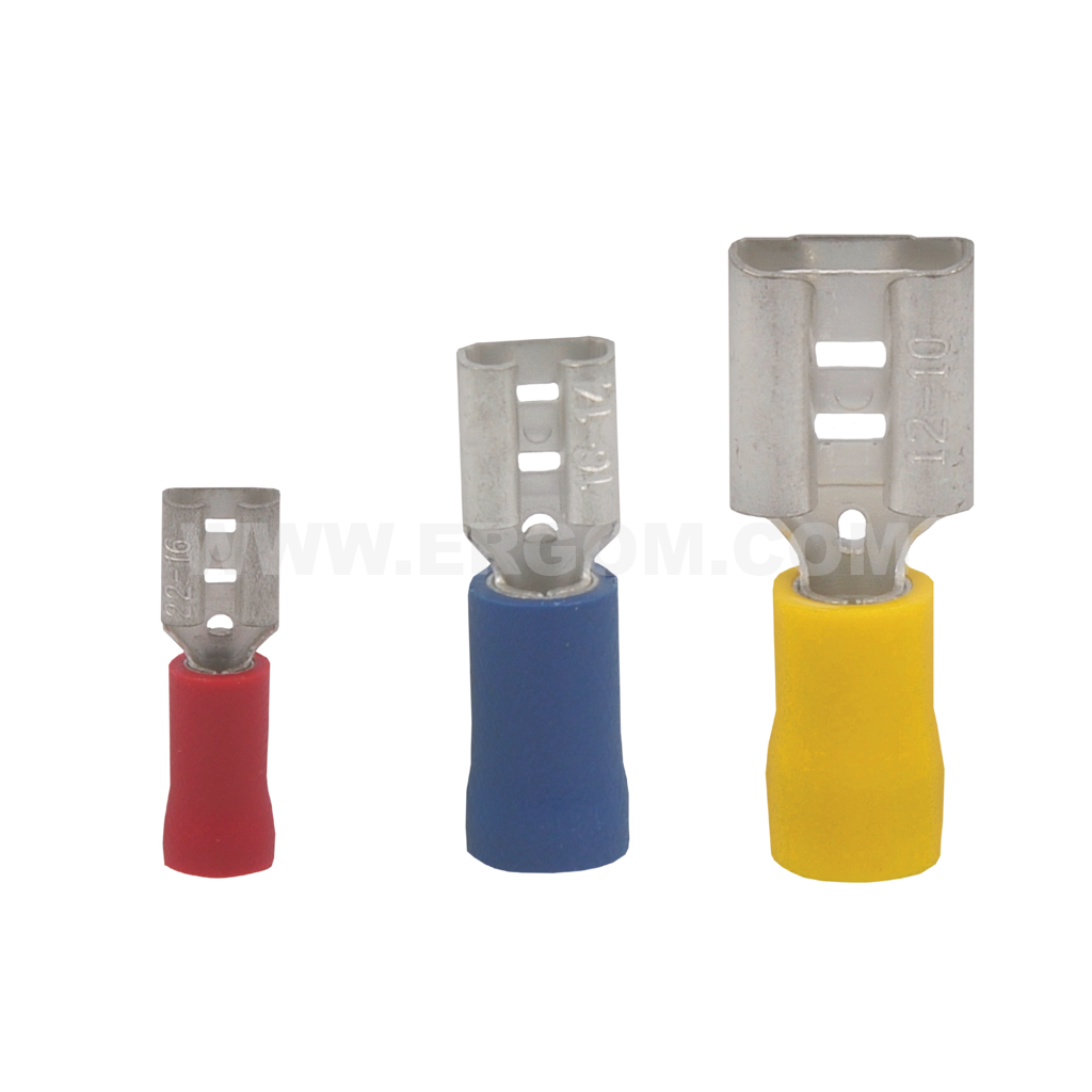 Insulated push-on female connectors, NI...PCV type