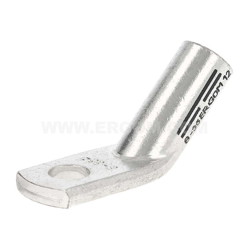 Tubular angle cable lugs, K45D type - K45D 35/8 (100 PCS) - by Ergom