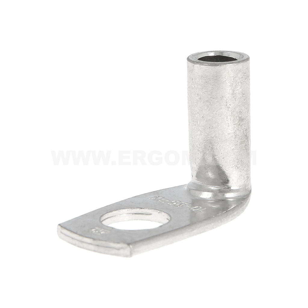Tubular angle cable lugs, K90R type - K90R 25/10 (100 PCS) - by Ergom