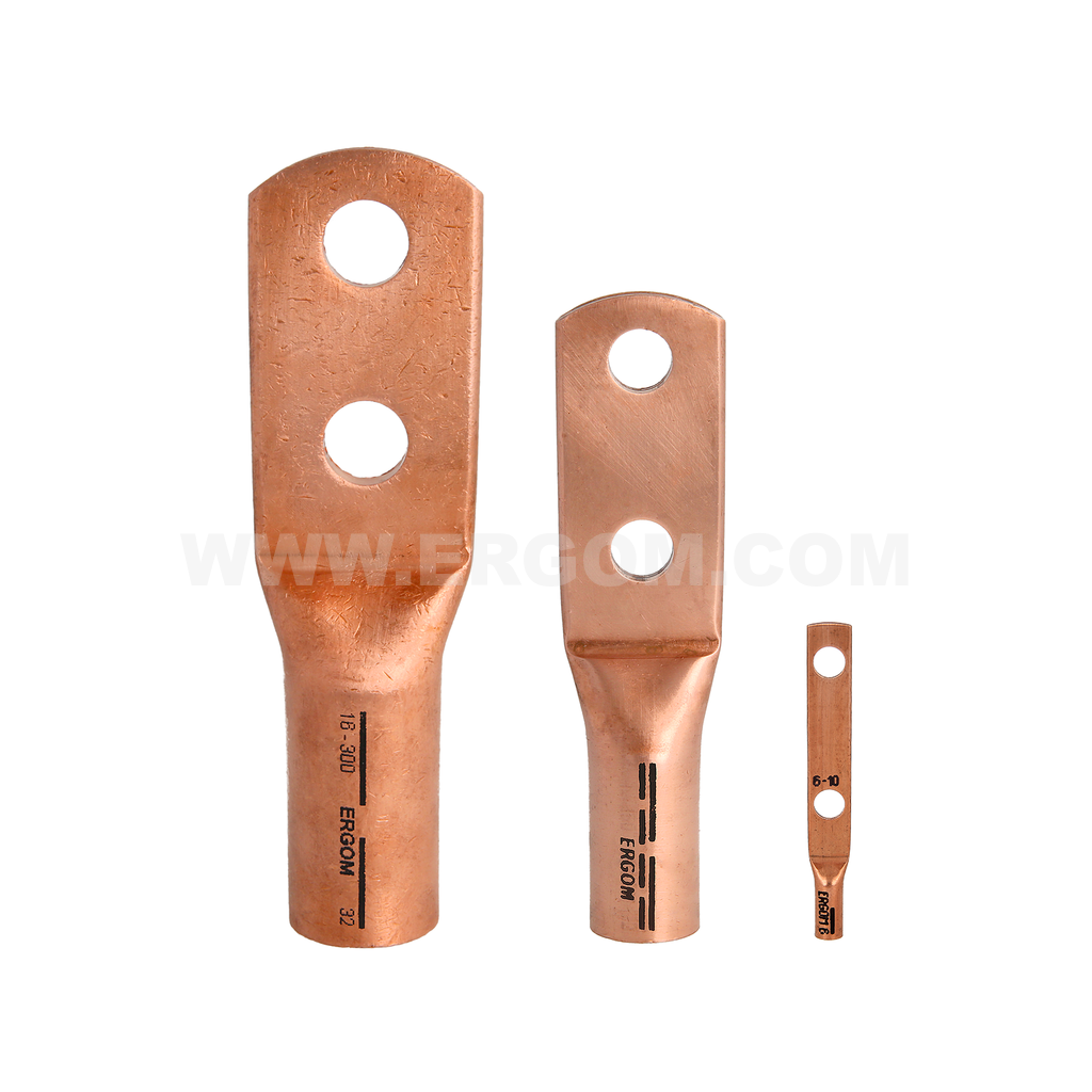 Tubular cable lugs for 2 bolts, KDM...2X type - by Ergom