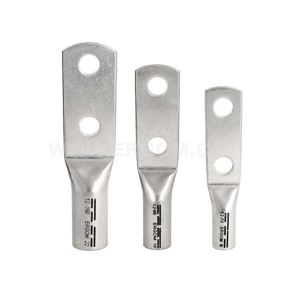 Tubular cable lugs for 2 bolts, KDR...2X type