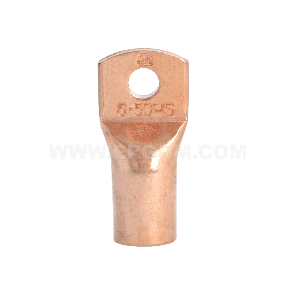 Tubular ring cable lugs, KM type - KM 50/6 (10 PCS) - by Ergom